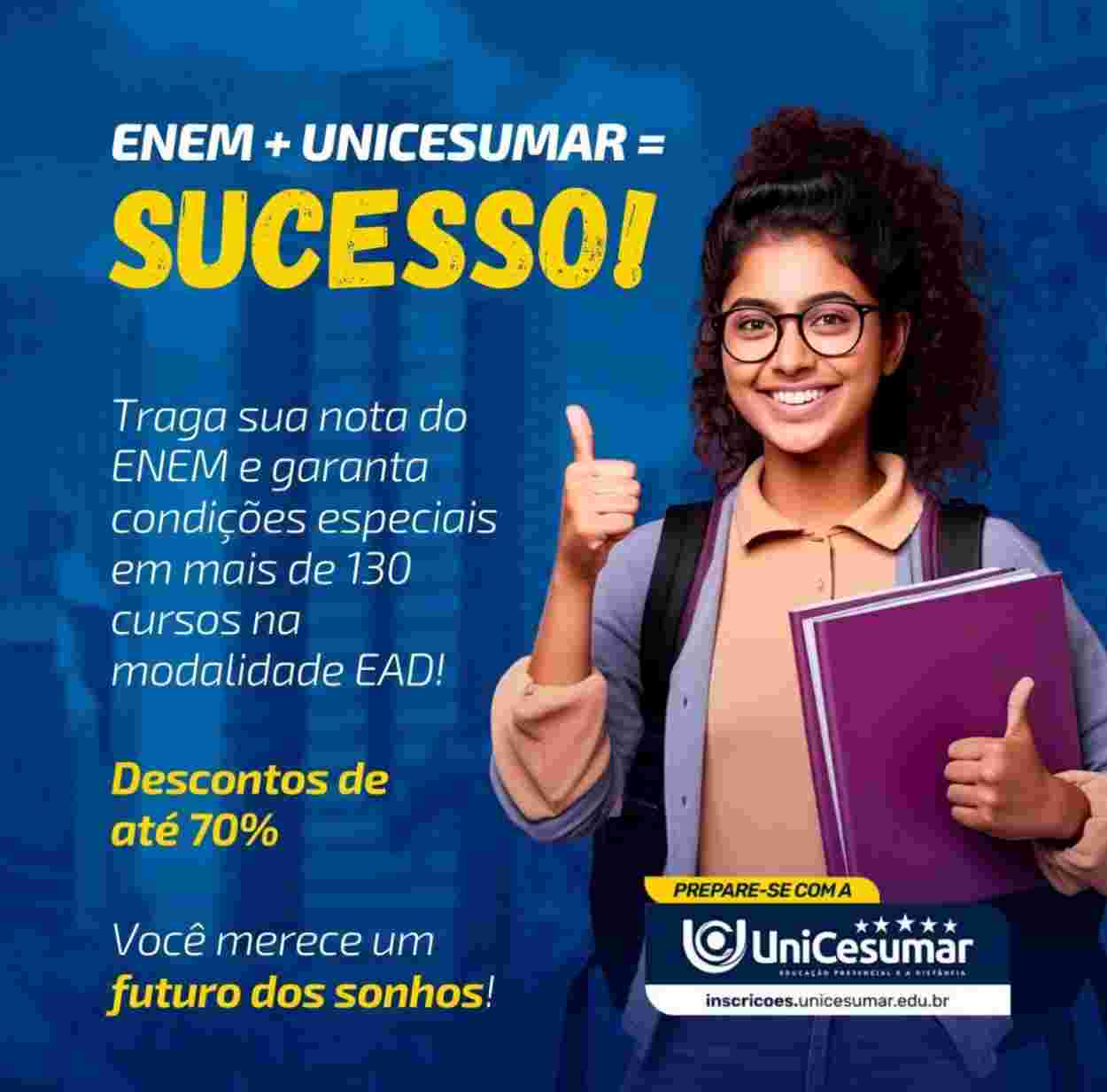 Na UniCesumar, a nota do ENEM vale mais: matrículas abertas